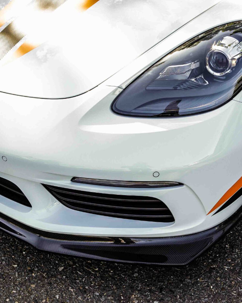 Porsche 718 Carbon Fiber Front Lip Spoiler V1 - TWLcarbon CO. LTD.