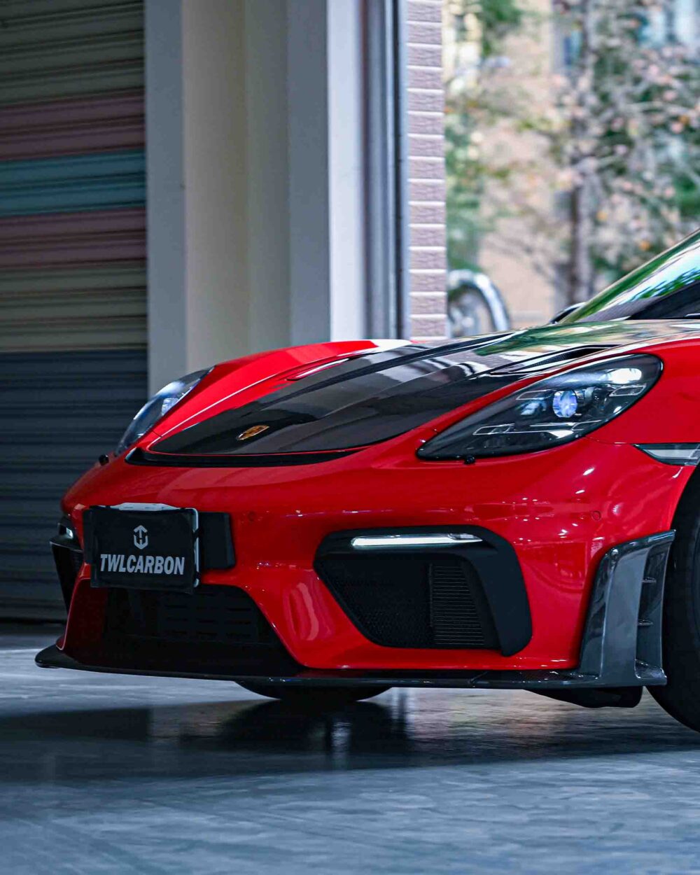 Porsche 718 Carbon Fiber Front Lip Spoiler GT4 RS - TWLcarbon CO. LTD.